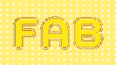 Transparent fab funky offset typography | Premium PNG Sticker - rawpixel