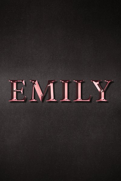 Emily typography rose gold design | Free Photo - rawpixel
