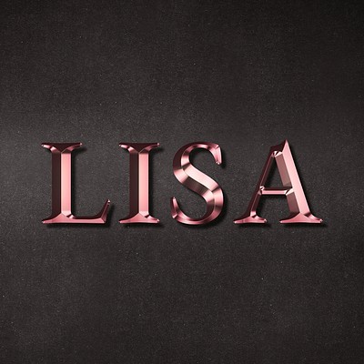 Lisa typography rose gold design | Free Photo - rawpixel