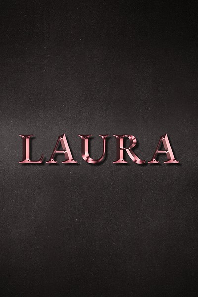Laura typography rose gold design | Free Photo - rawpixel