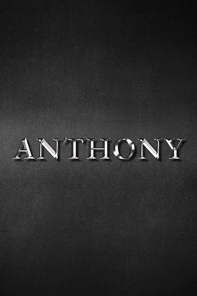 Anthony typography silver metallic effect | Free Photo - rawpixel