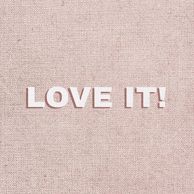 Love it word art typography | Free Photo - rawpixel