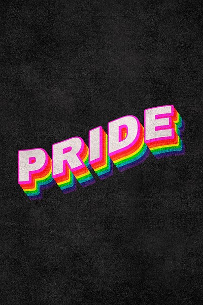 Rainbow word PRIDE typography design | Premium PNG Sticker - rawpixel