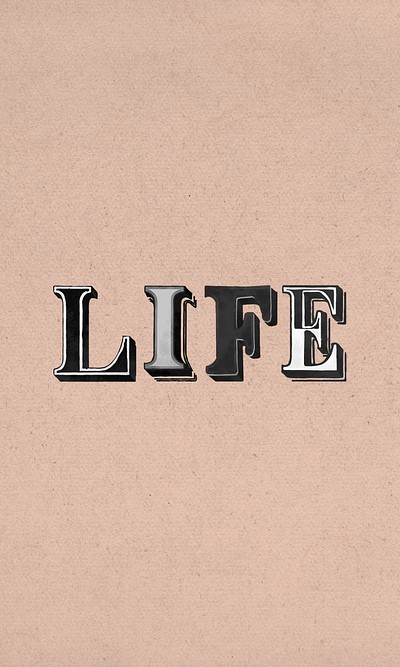 3D word life vintage typography | Free Photo - rawpixel