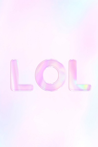 Shiny LOL word pink gradient | Free Photo - rawpixel