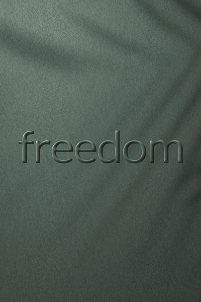Freedom embossed word typography design | Free Photo - rawpixel