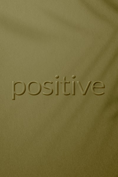 Word positive embossed textured typography | Free Photo - rawpixel