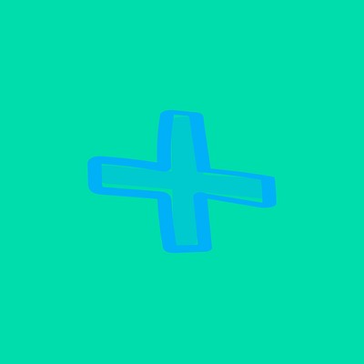 Png doodle plus sign typography | Premium PNG Sticker - rawpixel