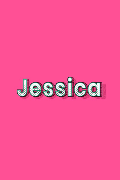 Female name Jessica typography text | Free Photo - rawpixel