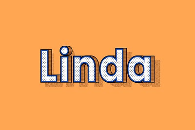 Linda name png lettering font | Premium PNG Sticker - rawpixel
