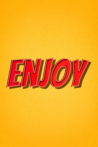 Enjoy retro style shadow typography | Free Photo - rawpixel