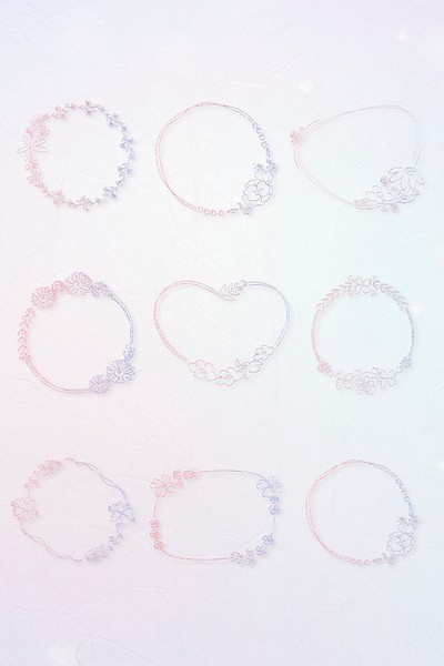 Glitter effect gradient frame collection | Free Photo - rawpixel