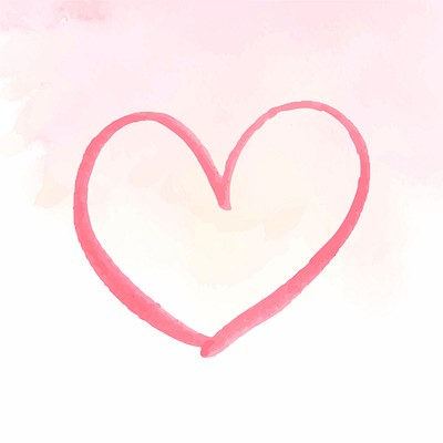 Watercolor pink heart sticker png | Premium PNG - rawpixel