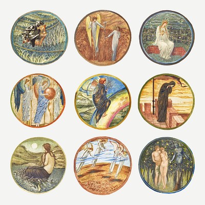 Vintage allegory illustration vector collection | Premium Vector - rawpixel