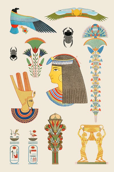 Ancient Egyptian ornamental vector element | Premium Vector - rawpixel