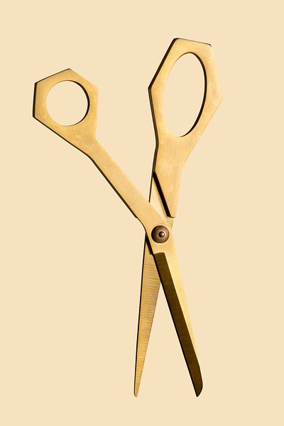 Shiny golden scissors design element | Premium PNG Sticker - rawpixel