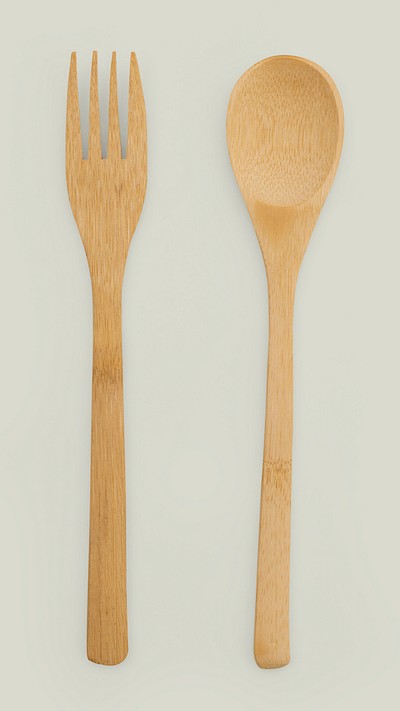 Wooden spoon and fork design | Premium PNG Sticker - rawpixel