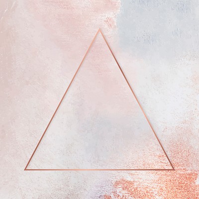 Triangle copper frame on pastel | Premium Vector - rawpixel