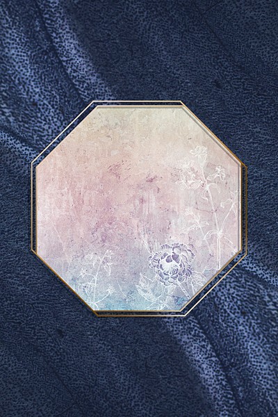 Octagon gold frame design element | Premium PNG - rawpixel