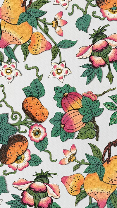 Colorful floral patterned background design | Premium PSD - rawpixel