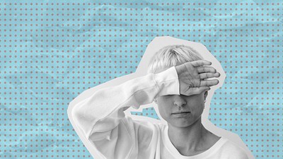 Sick woman having headache blue | Free Photo - rawpixel