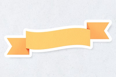 Yellow paper ribbon banner design | Premium PSD - rawpixel