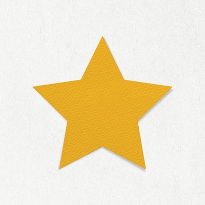 Yellow paper star shaped design | Premium PSD - rawpixel