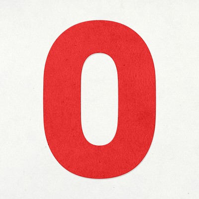 Red number zero sticker design | Premium PSD - rawpixel