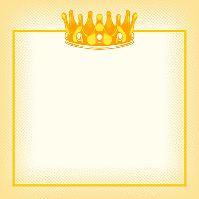 Golden crown square frame design | Premium PSD - rawpixel
