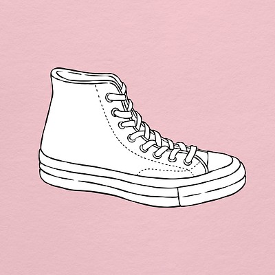 Retro high top png canvas | Premium PNG Sticker - rawpixel