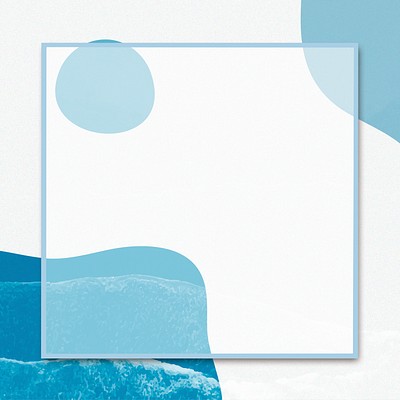 Abstract blue blank psd frame | Premium PSD - rawpixel