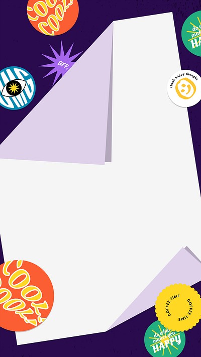 Vector word sticker folded paper | Premium Vector - rawpixel