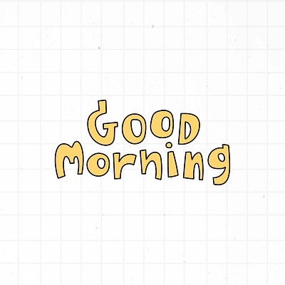 Good morning word design element | Premium PNG Sticker - rawpixel