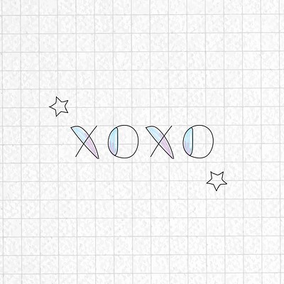 Xoxo typography grid patterned background | Premium Vector - rawpixel