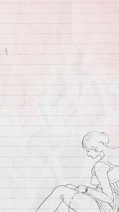 Note paper drawing woman vintage | Free Photo - rawpixel