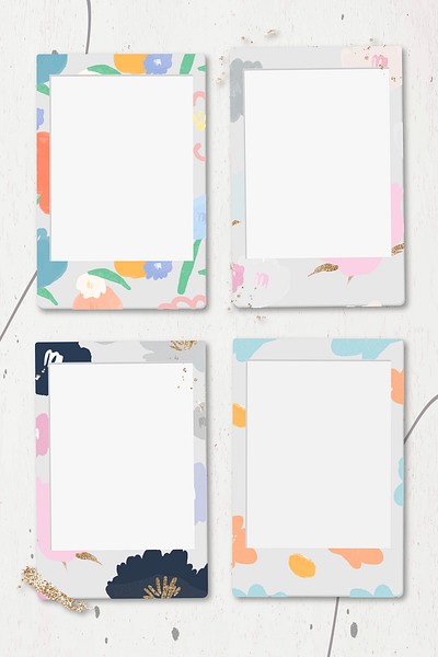 Png flower decorated instant camera | Premium PNG - rawpixel