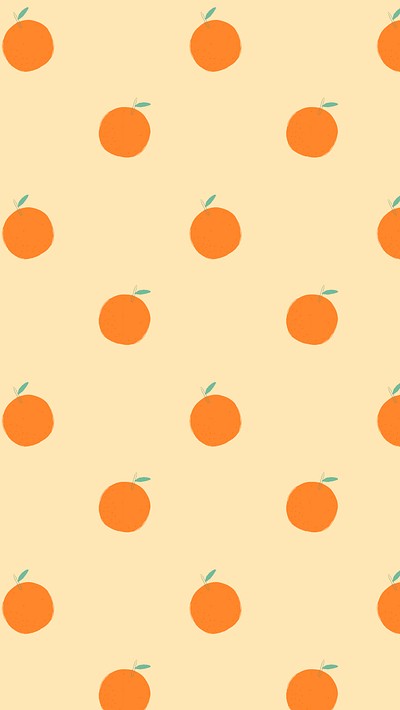 Psd hand drawn orange pattern | Premium PSD - rawpixel