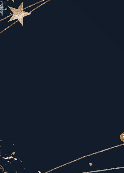 Glittery gold star psd invitation | Premium PSD - rawpixel
