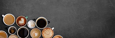 Mixed coffee mugs black textured | Free Photo - rawpixel