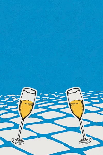 Blue celebration background vector with champagne | Free Vector - rawpixel
