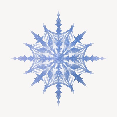 Aesthetic snowflake clipart, watercolor design | Premium Photo - rawpixel
