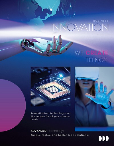 Business innovation flyer editable template | Premium Vector Template ...