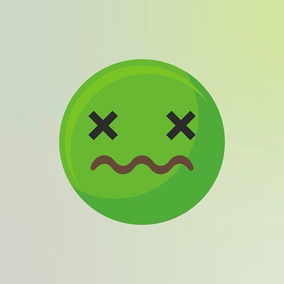 Sick face emoticon symbol vector | Premium Vector - rawpixel