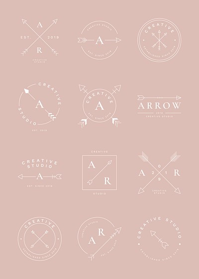 Branding arrow badge design collection | Premium Vector - rawpixel