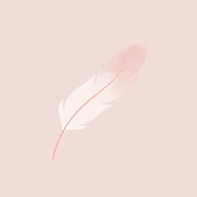 Single pink lightweight feather vector | Premium Vector - rawpixel
