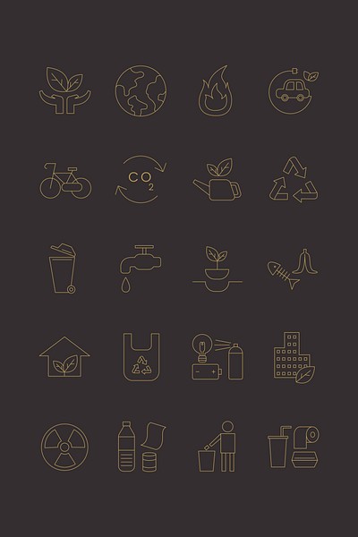 Environment icon design elements vector | Premium Vector - rawpixel