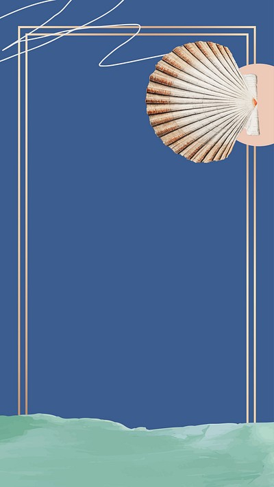 Gold frame with clamshell pattern | Premium Vector - rawpixel