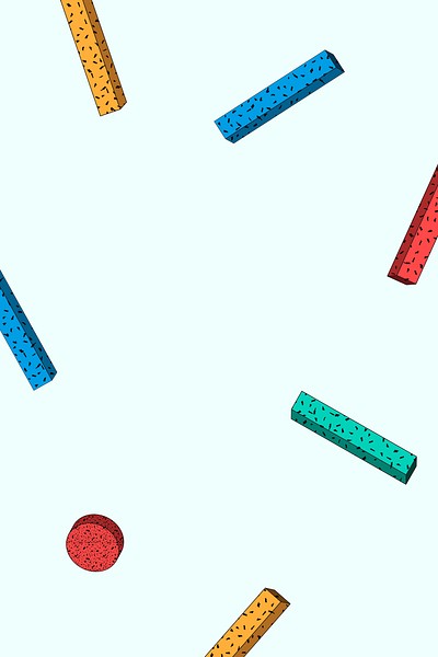 Colorful Memphis patterned light blue | Premium Vector - rawpixel