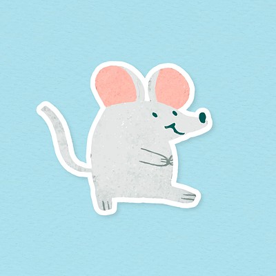 Hand drawn mouse sticker transparent | Premium PNG Sticker - rawpixel