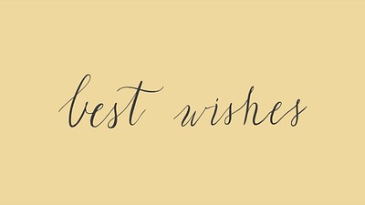 Handwritten style best wishes typography | Premium Vector - rawpixel